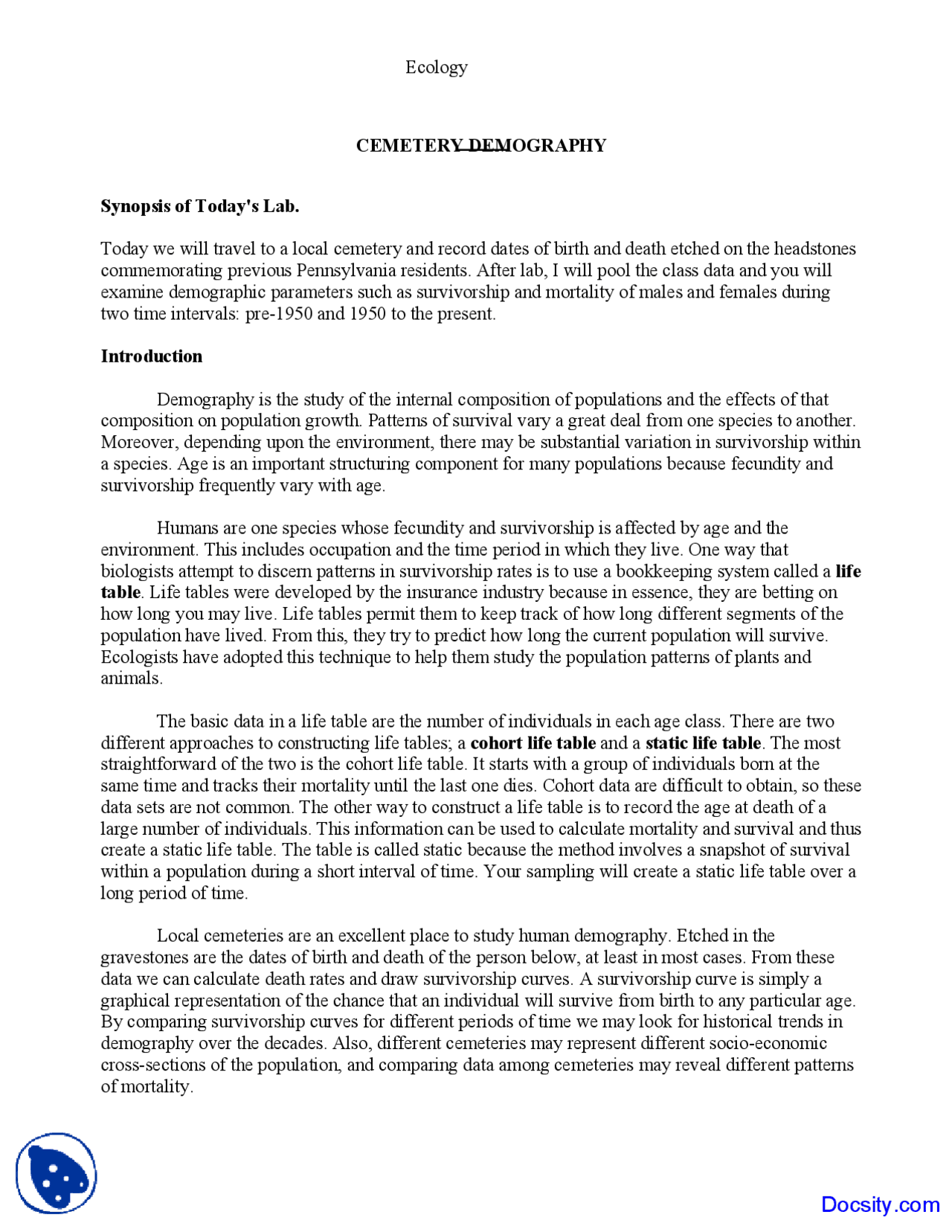 Cemetery Demography Ecology Lab Handout Docsity cemetery-demography-ecology-lab-handout-docsity