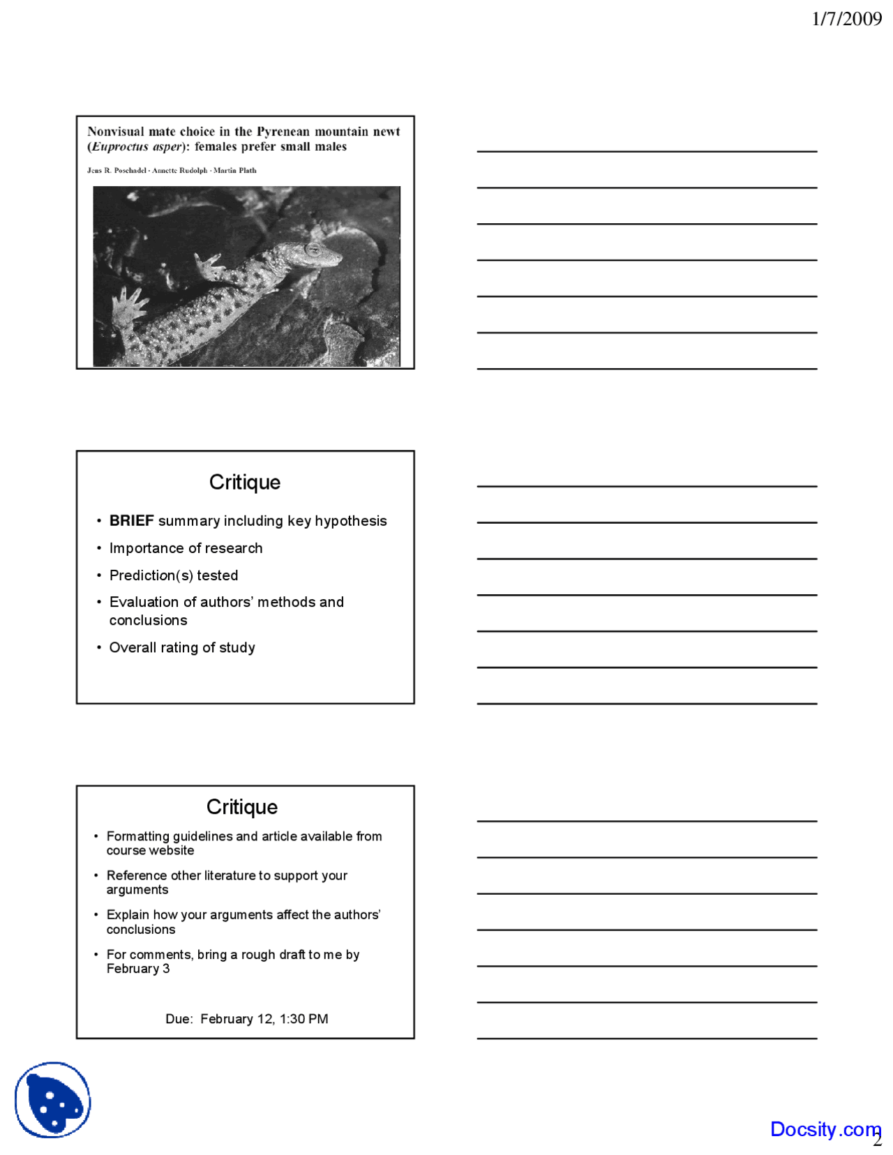 Scientific Method Behavioral Ecology Lecture Slides Slides