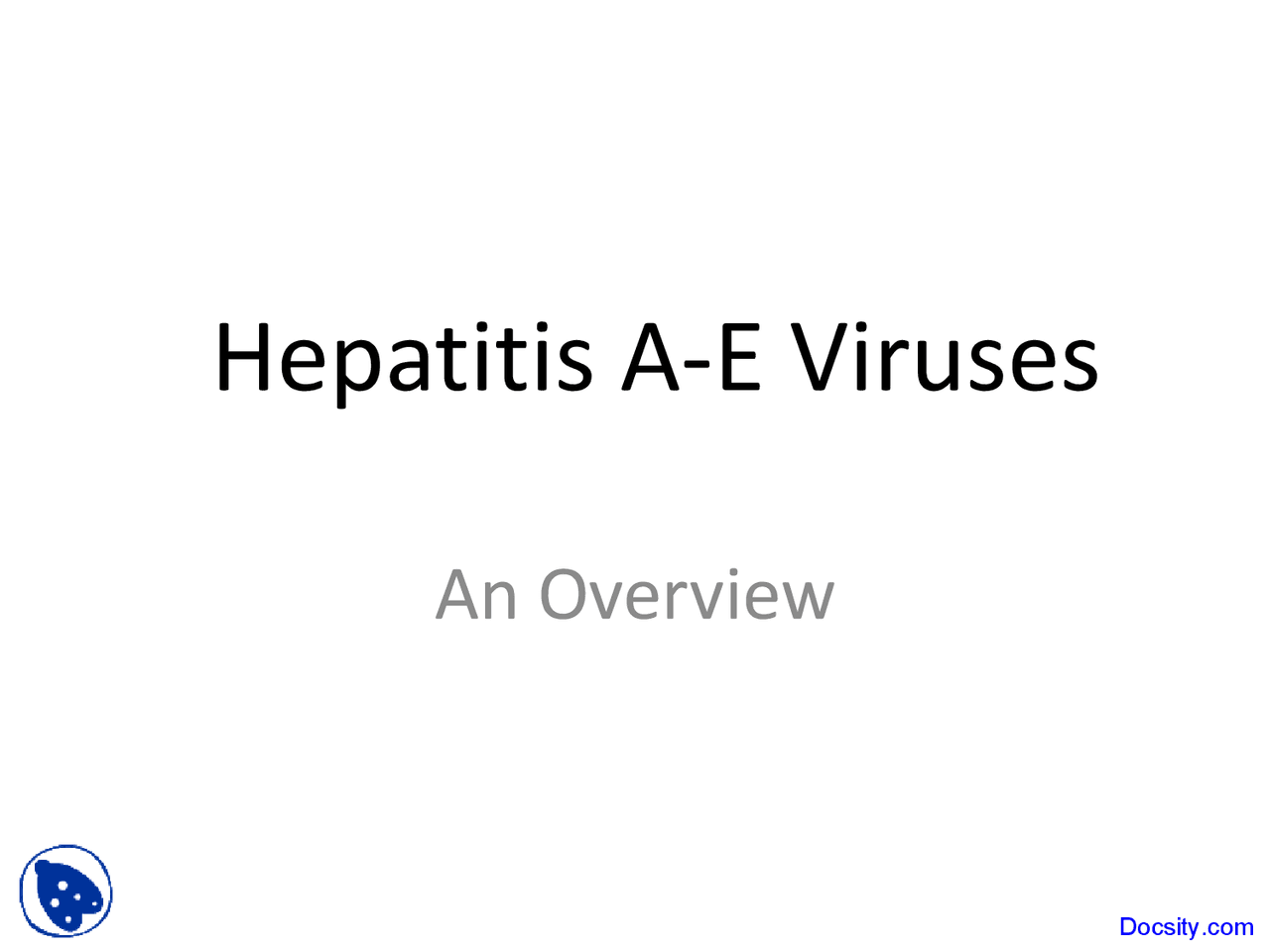 Hepatitis Viruses Microbiology Lecture Slides Docsity