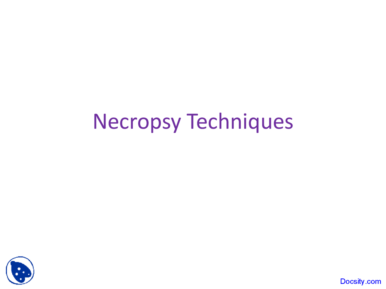 Necropsy Techniques - Poultry Pathology - Lecture Slides - Docsity