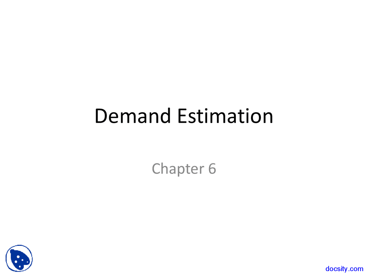 Demand Estimation Managerial Economics Lecture Slides Docsity
