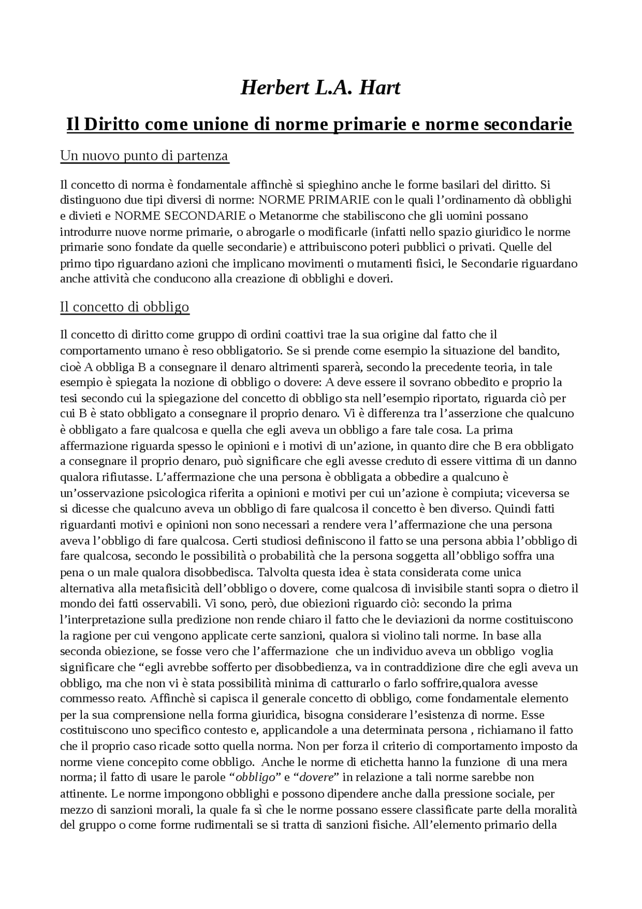 Herbert Hart - Docsity