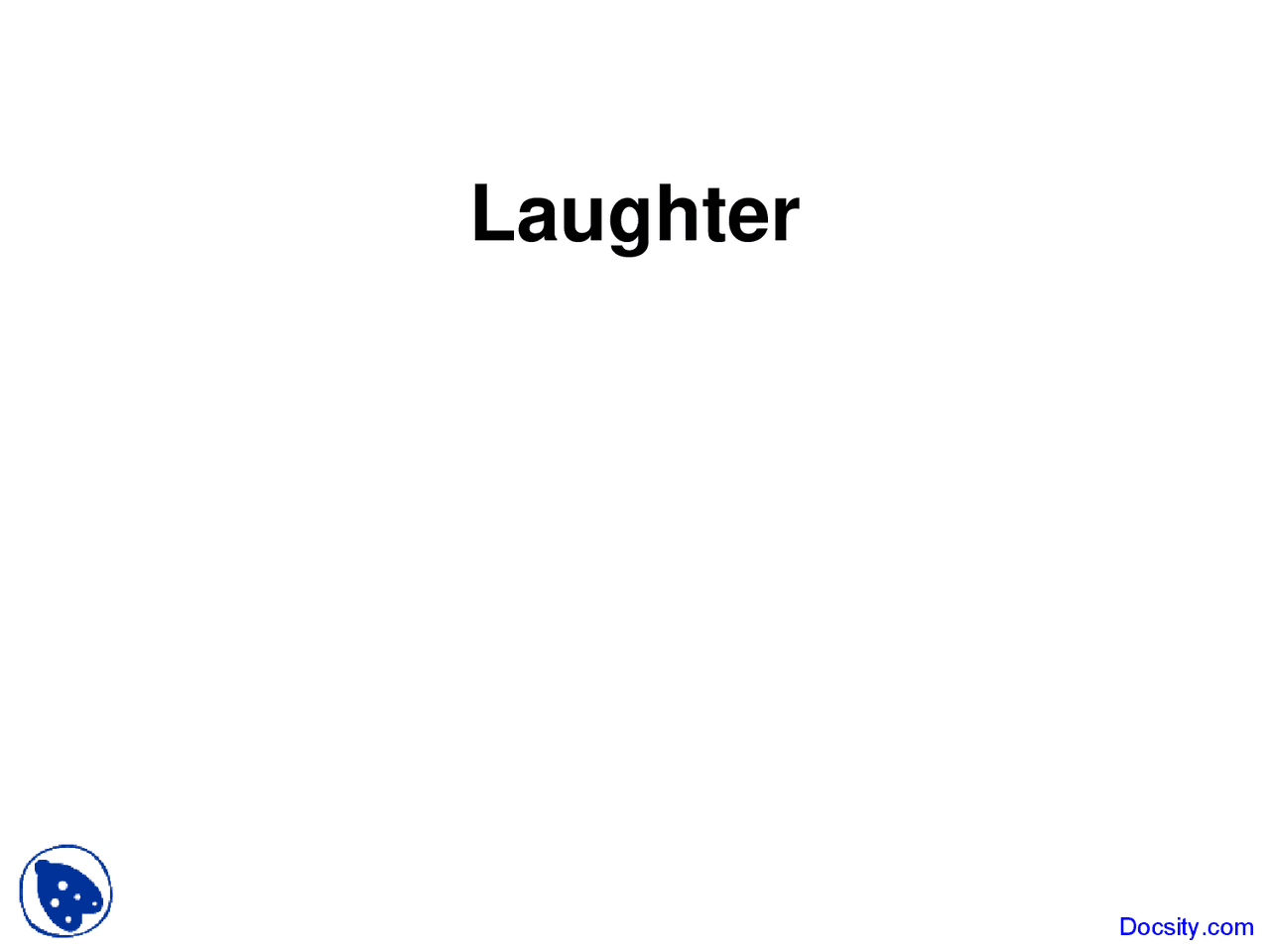 Laughter Humor Across The Disciplines Lecture Slides Docsity