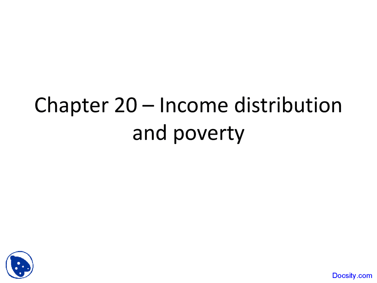 Income Distribution and Poverty - Macro Economics - Lecture Slides ...