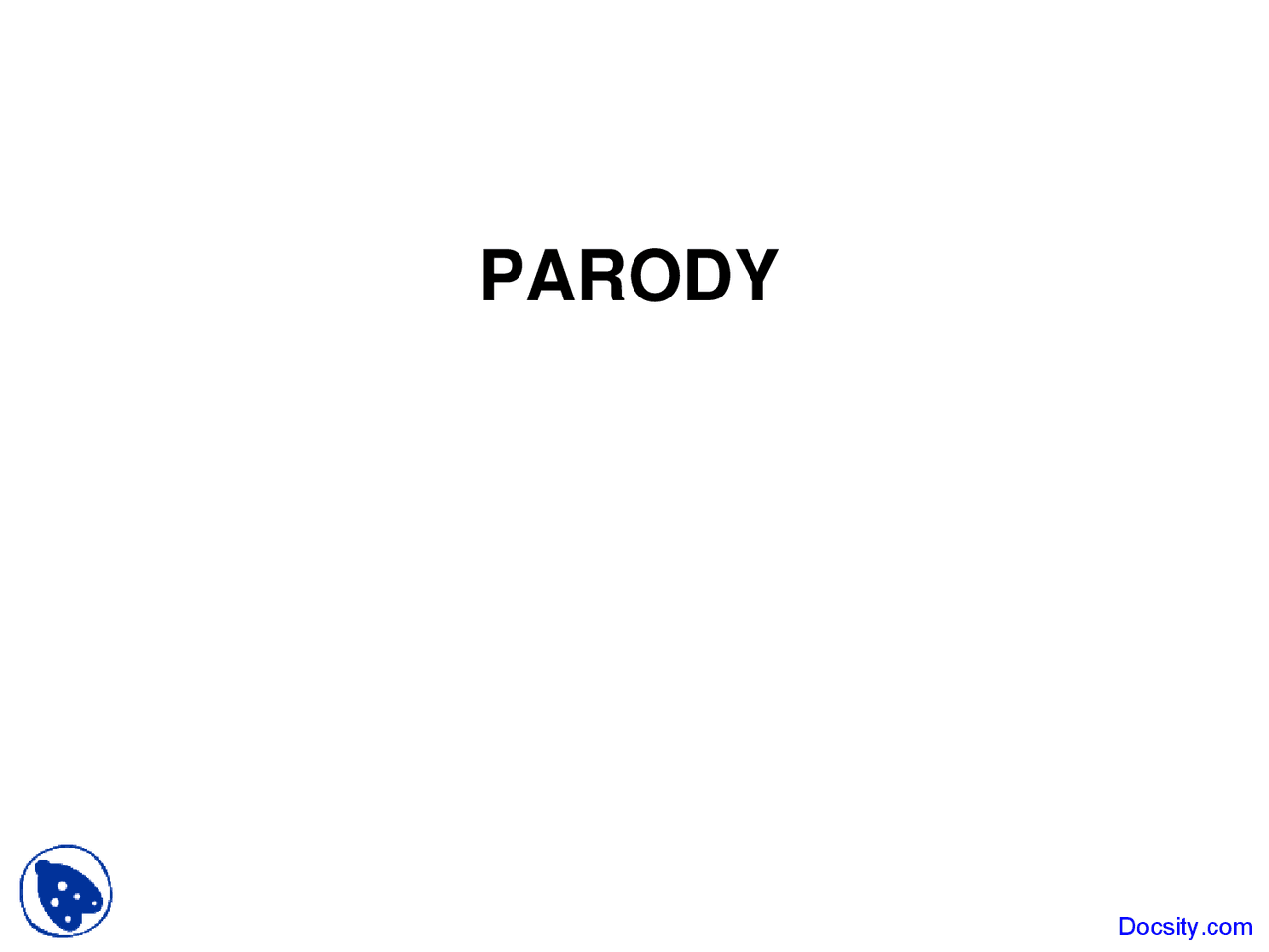 Parody Humor Across The Disciplines Lecture Slides Docsity