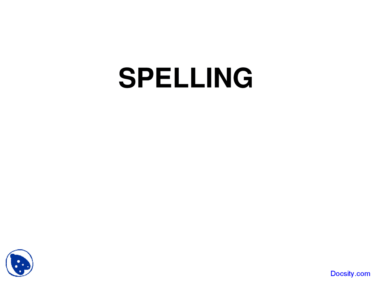 Spelling Humor Across The Disciplines Lecture Slides Docsity