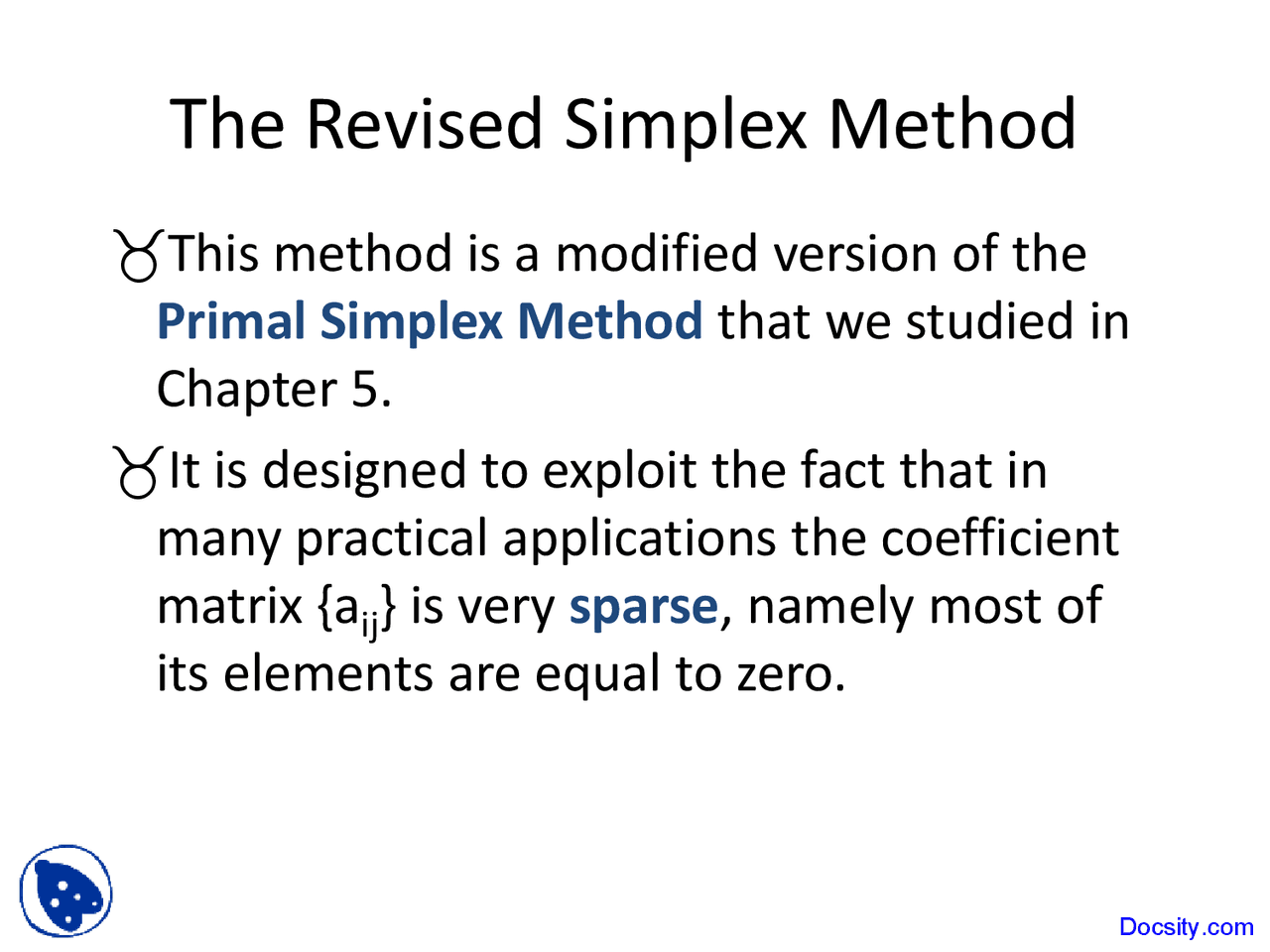 Primal Simplex Method Introduction To Operations Research Lecture Slides Slides