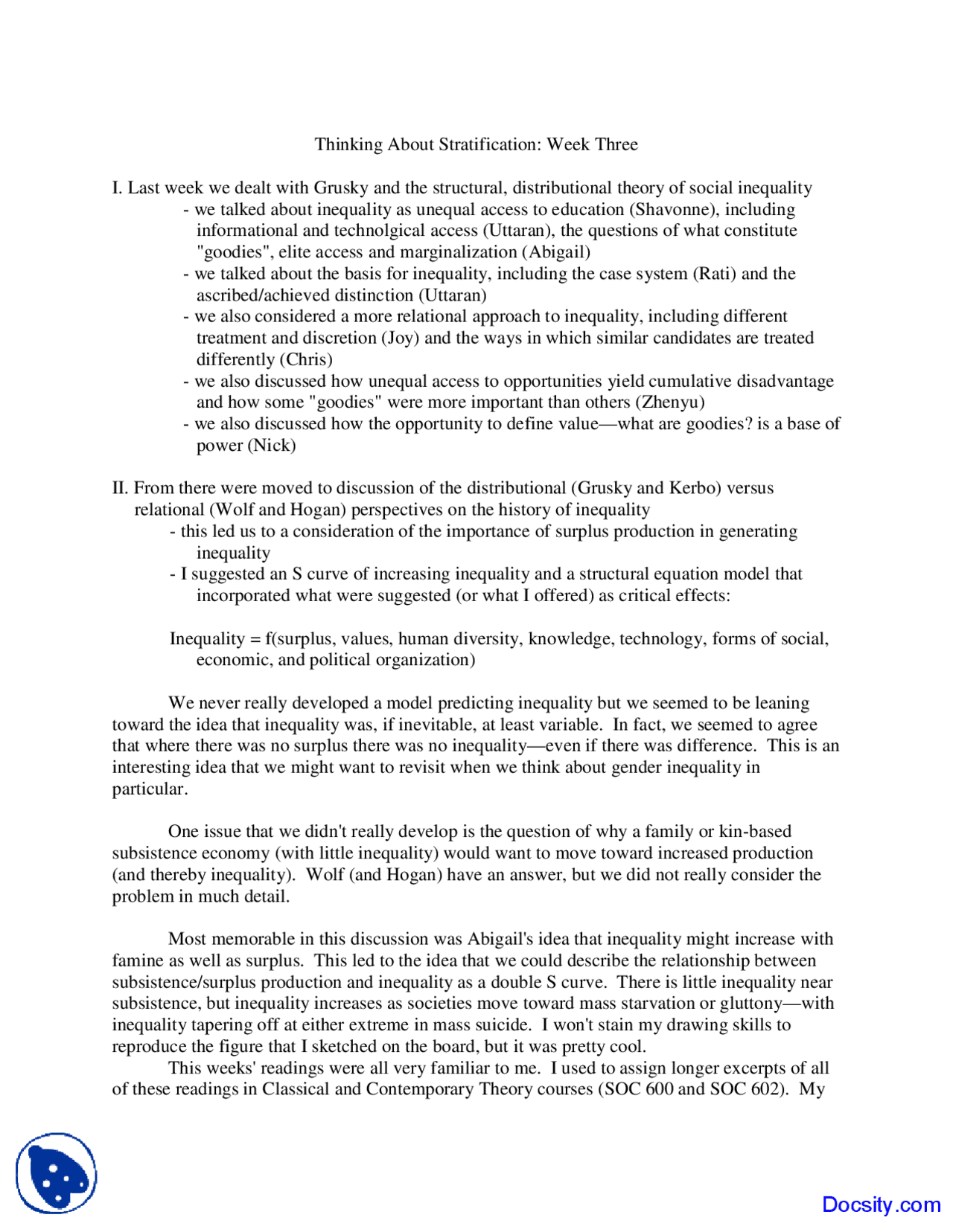 Thinking Stratification Social Inequality Race Class And Gender
