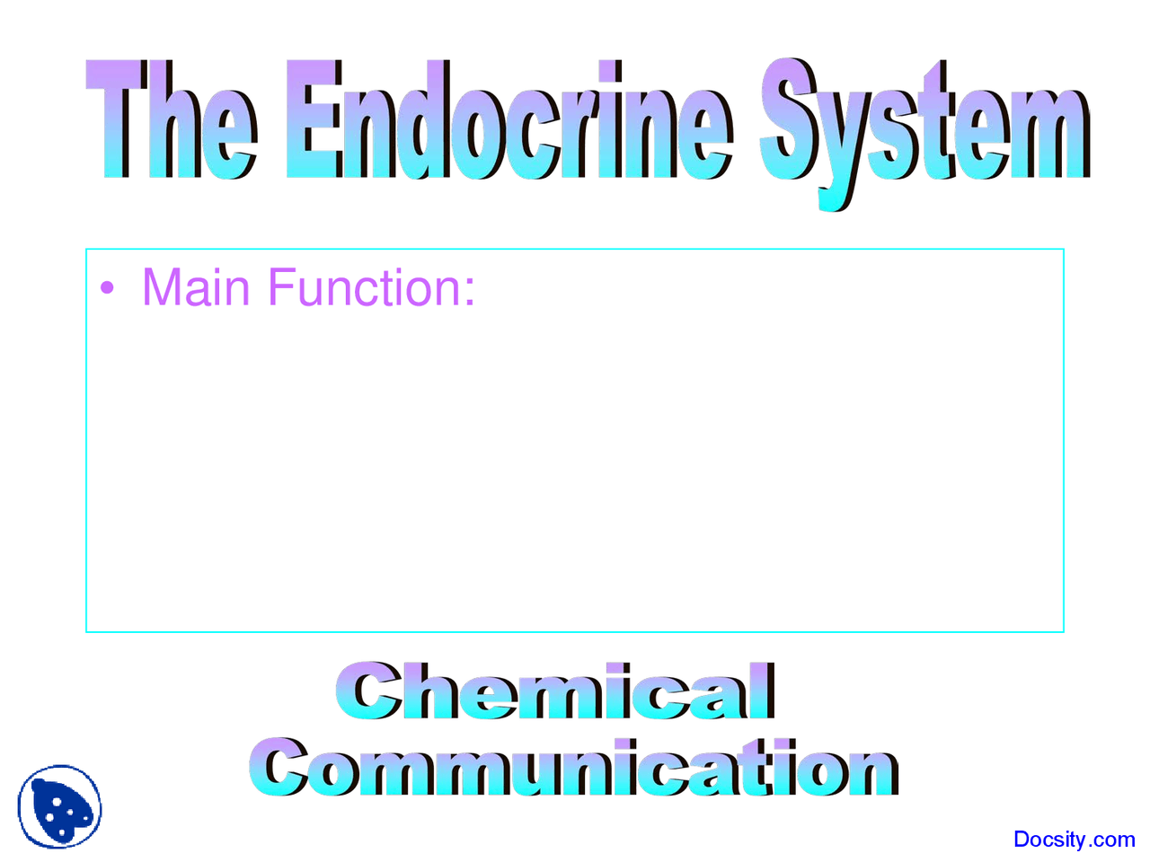 Endocrine System Human Systems Lecture Slides Docsity