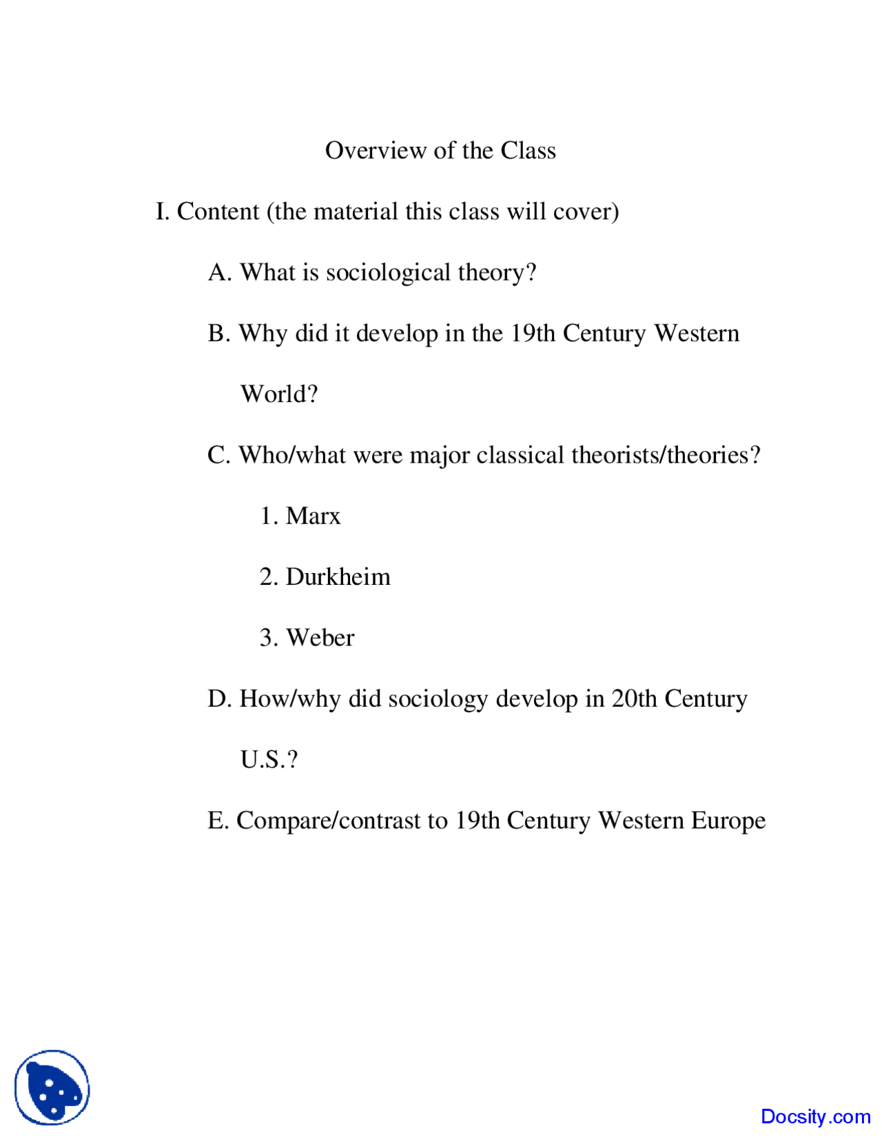 Overview Principles Of Sociology Lecture Notes Study Notes