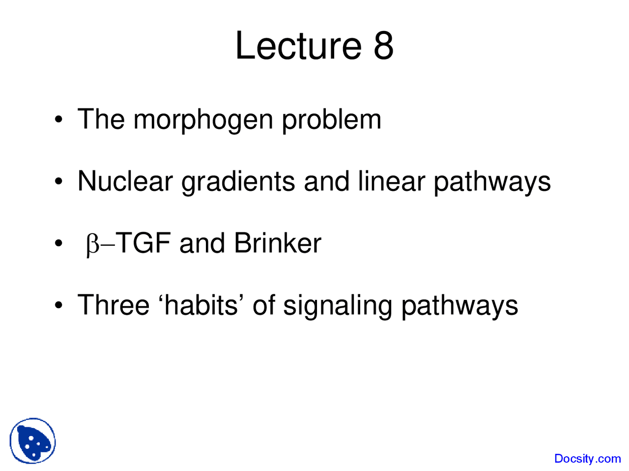Linear Pathways Nuclear Gradients Morphogen Problem Developmental