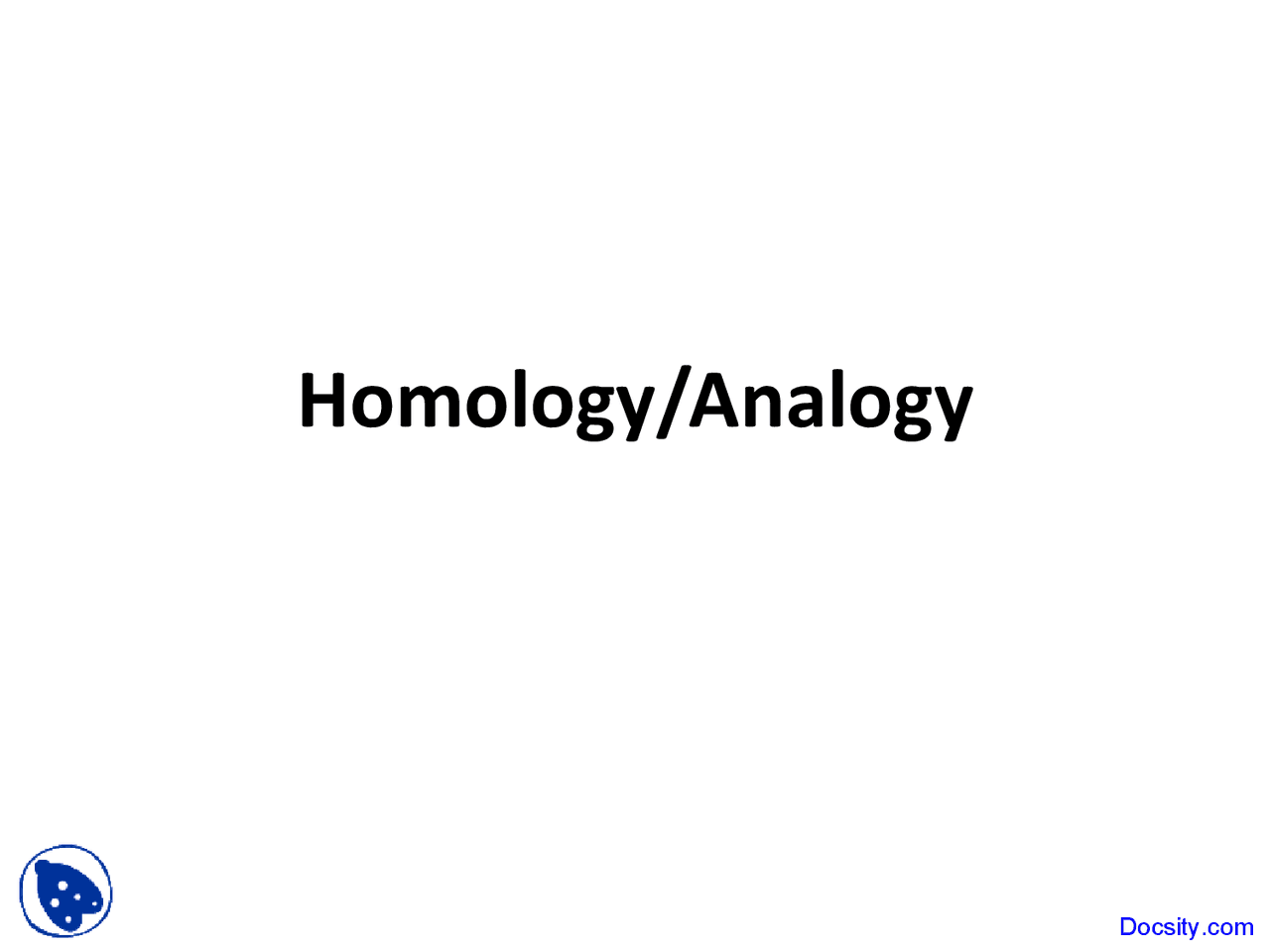 Homology Evidence Of Evolution Lecture Slides Docsity