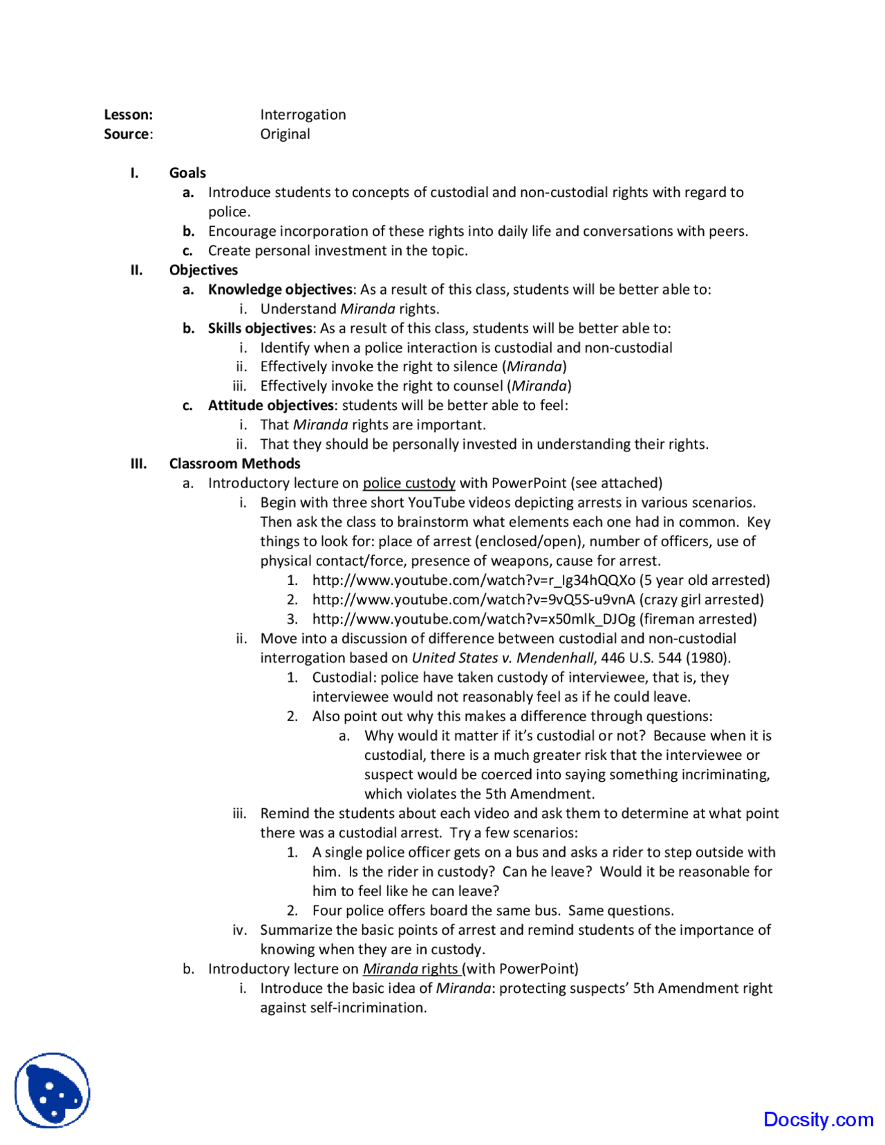Interrogation - Law of Criminal - Lecture Notes | Study notes Criminal ...
