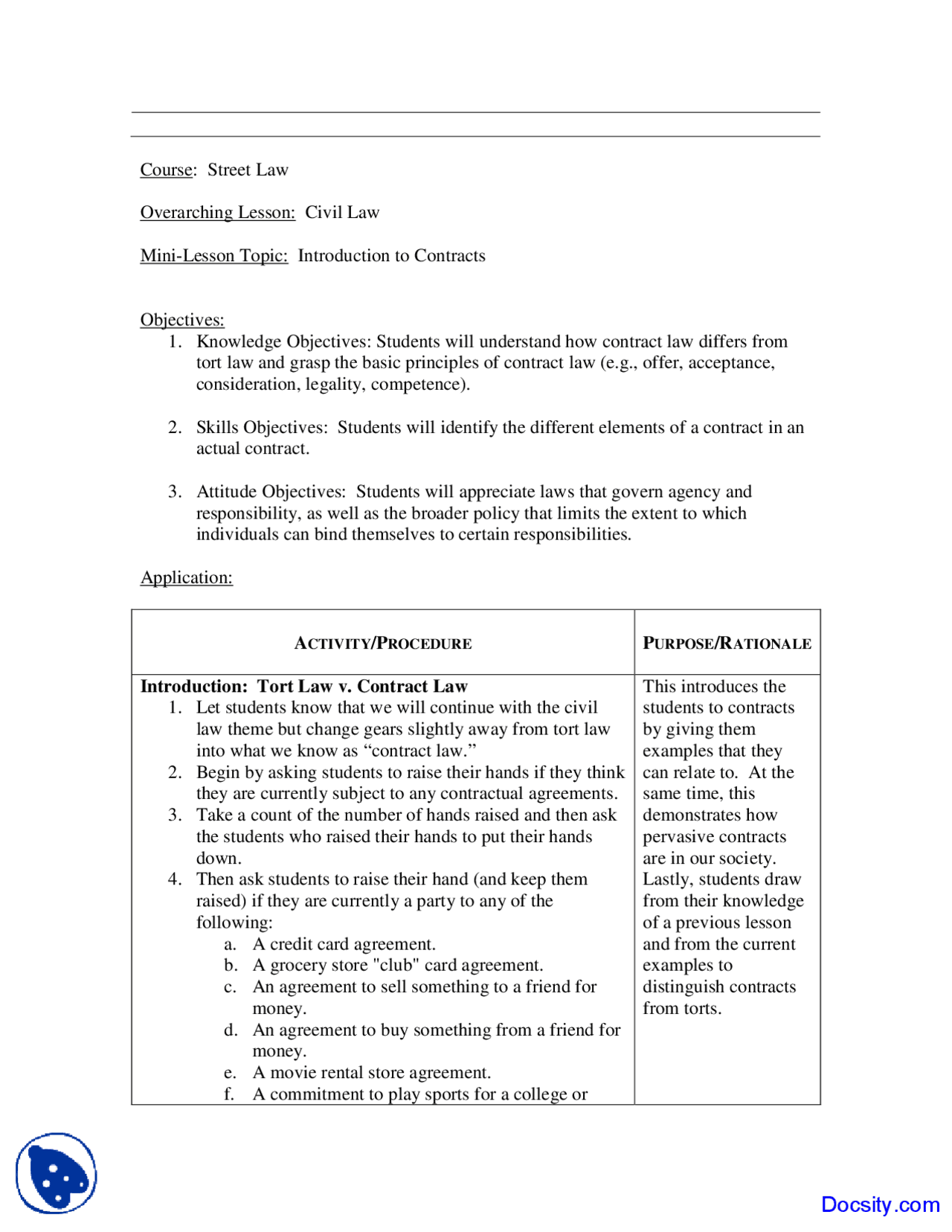 Street Law Law Of Cosumer Lecture Notes Docsity