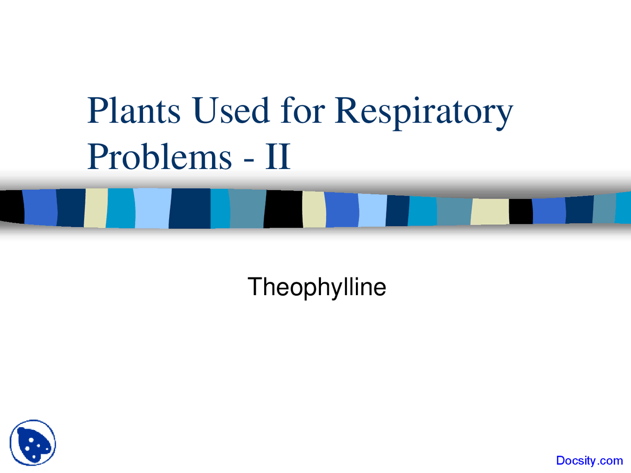 Respiratory Problems - Medical Botany - Lecture Slides | Slides Botany and Agronomy | Docsity