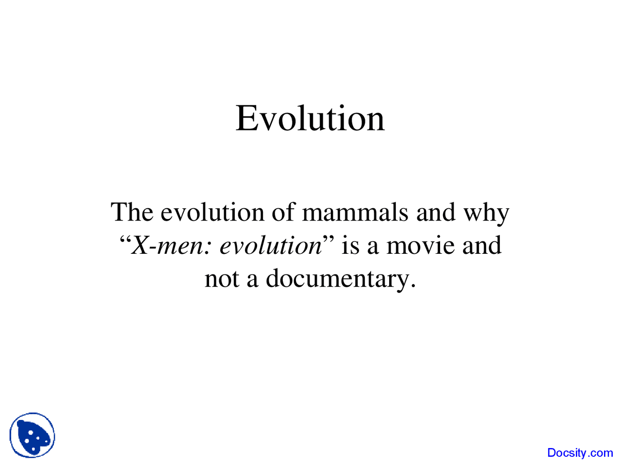 Evolution - Requirements for Growth and Reproduction - Lecture Slides ...