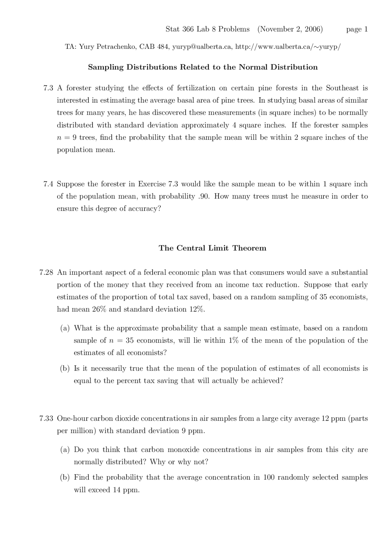 Sampling Distributions Introductory Statistics Lecture Notes Docsity