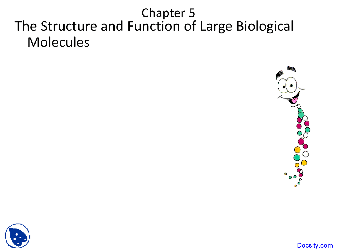 Large Biological Molecules Basic Biology Lecture Slides Docsity