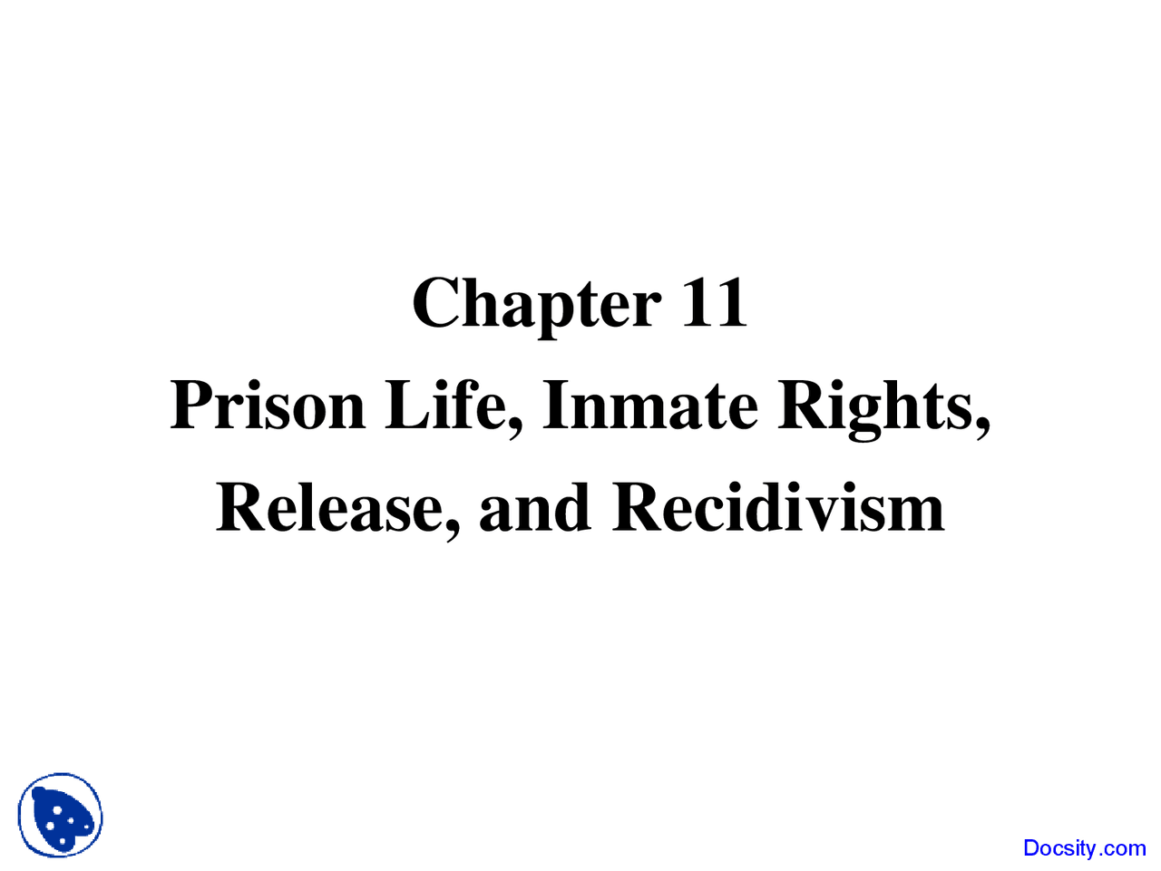 Prison Life Inmate Rights - Criminal Law in United State - Lecture ...