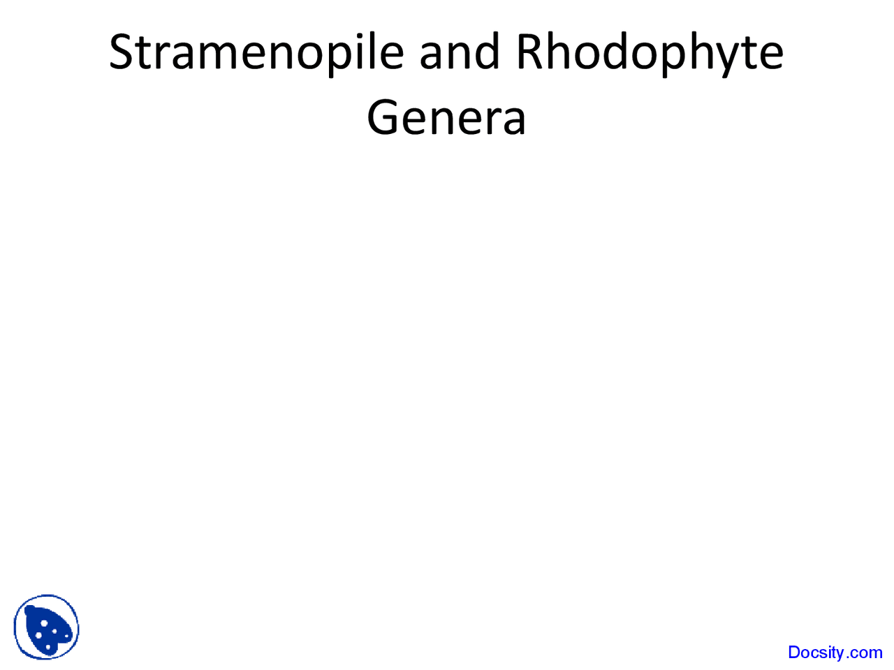 Stramenopile and Rhodophyte Genera - Biology of Algae and Fungi ...