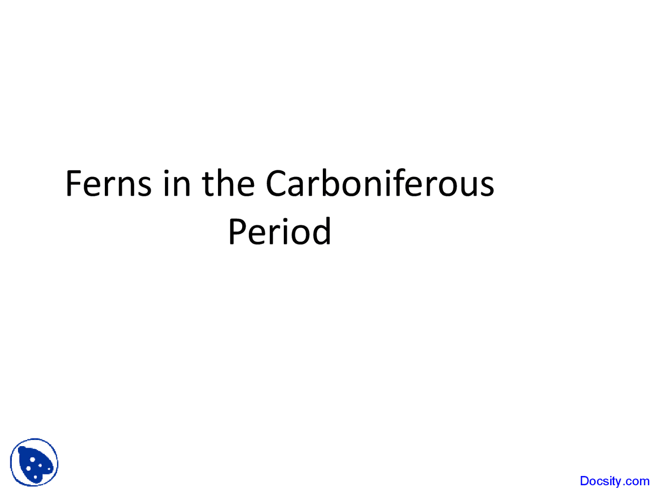 Ferns In Carboniferous Period Ecosystem Processes Lecture Slides