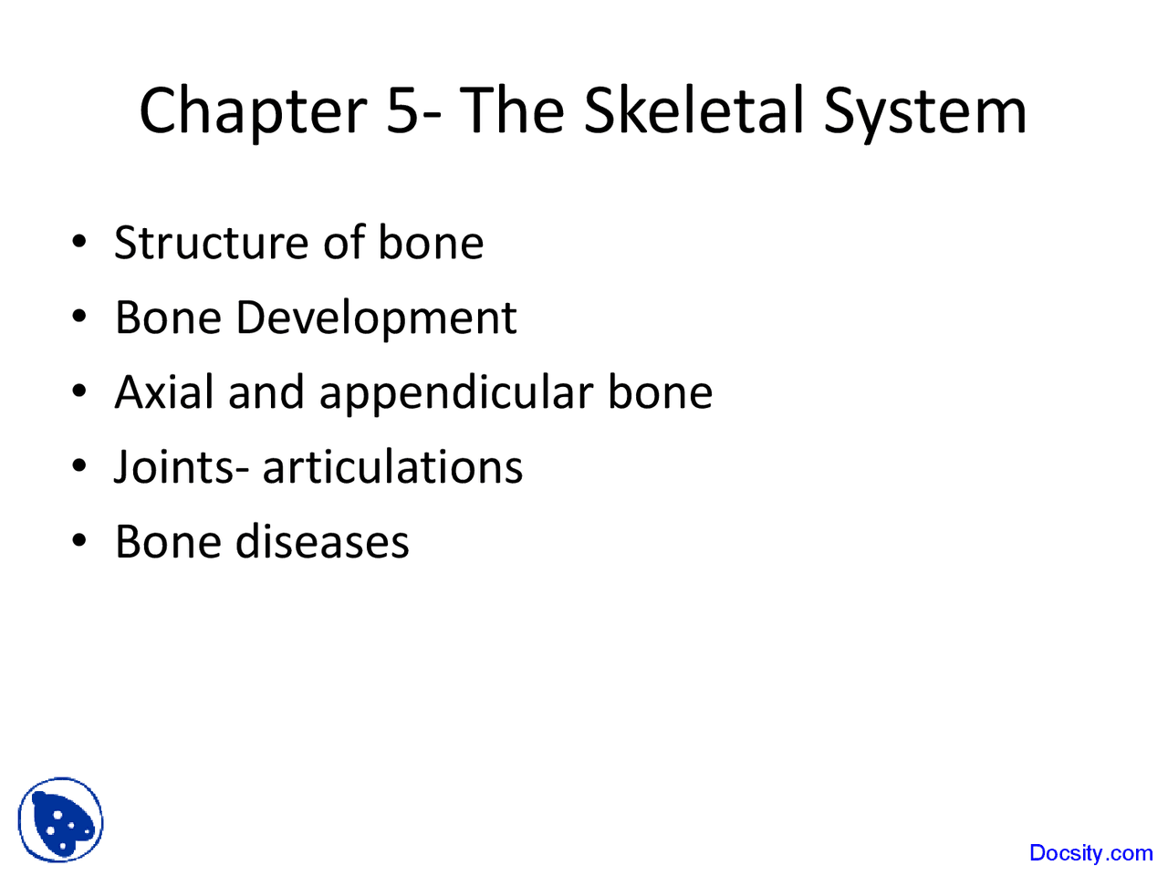 Skeletal System Biological Anthropology Lecture Slides Docsity