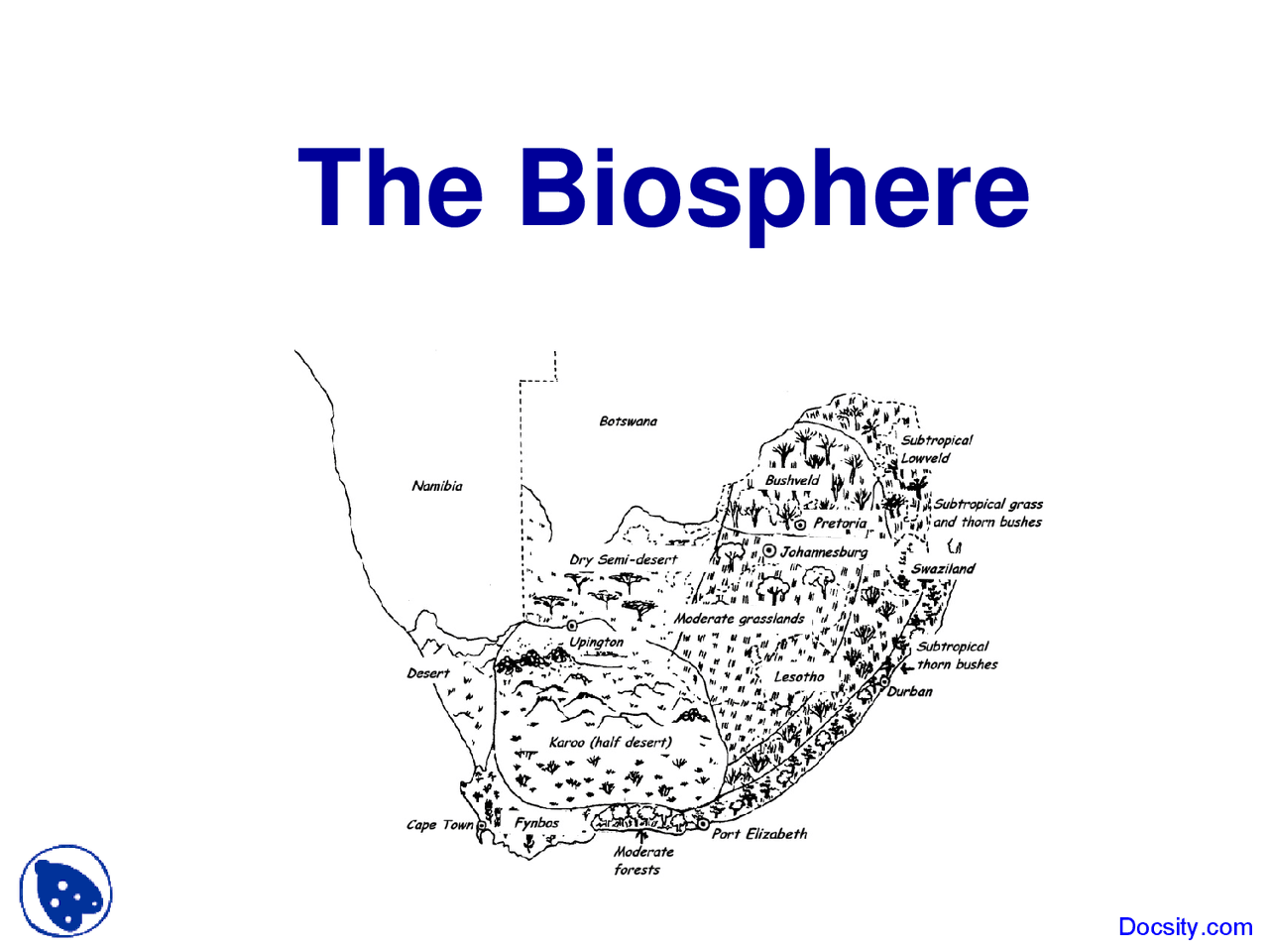 Biosphere - Ecology - Lecture Slides - Docsity