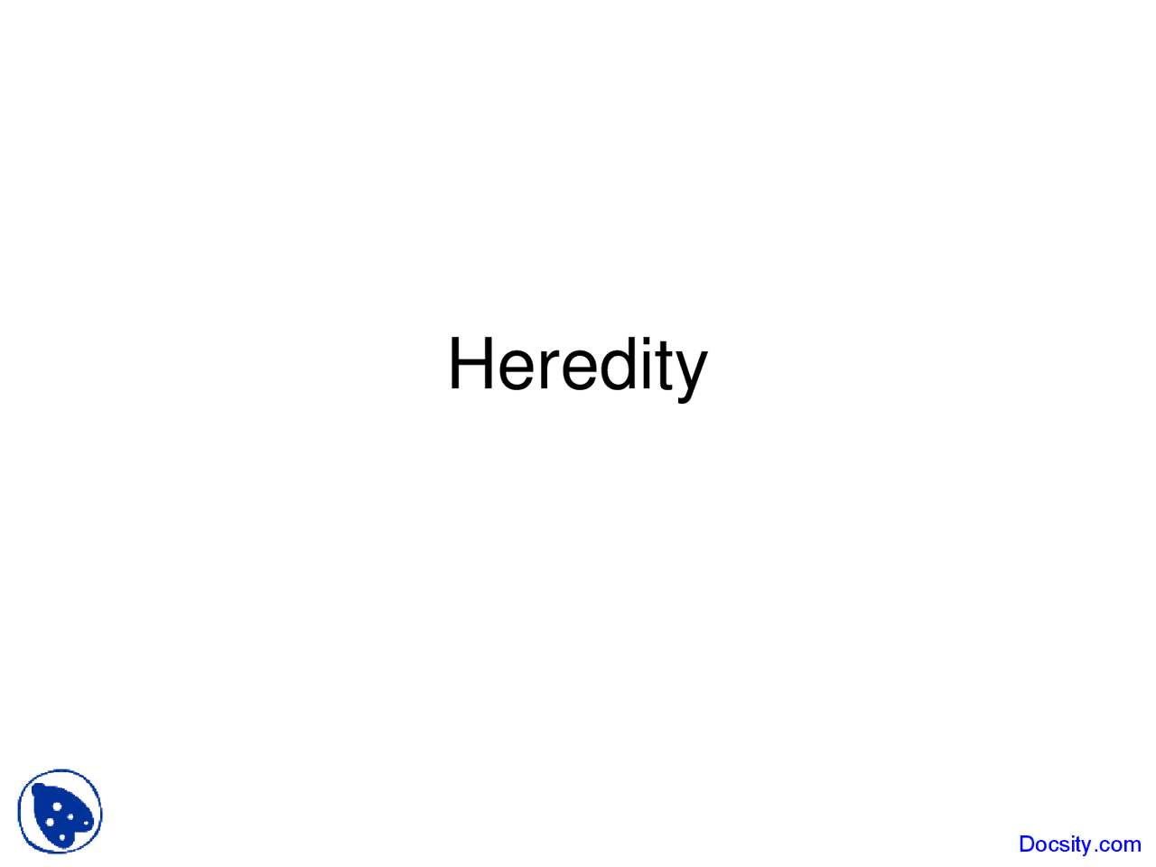 Heredity Biological Anthropology Lecture Slides Docsity