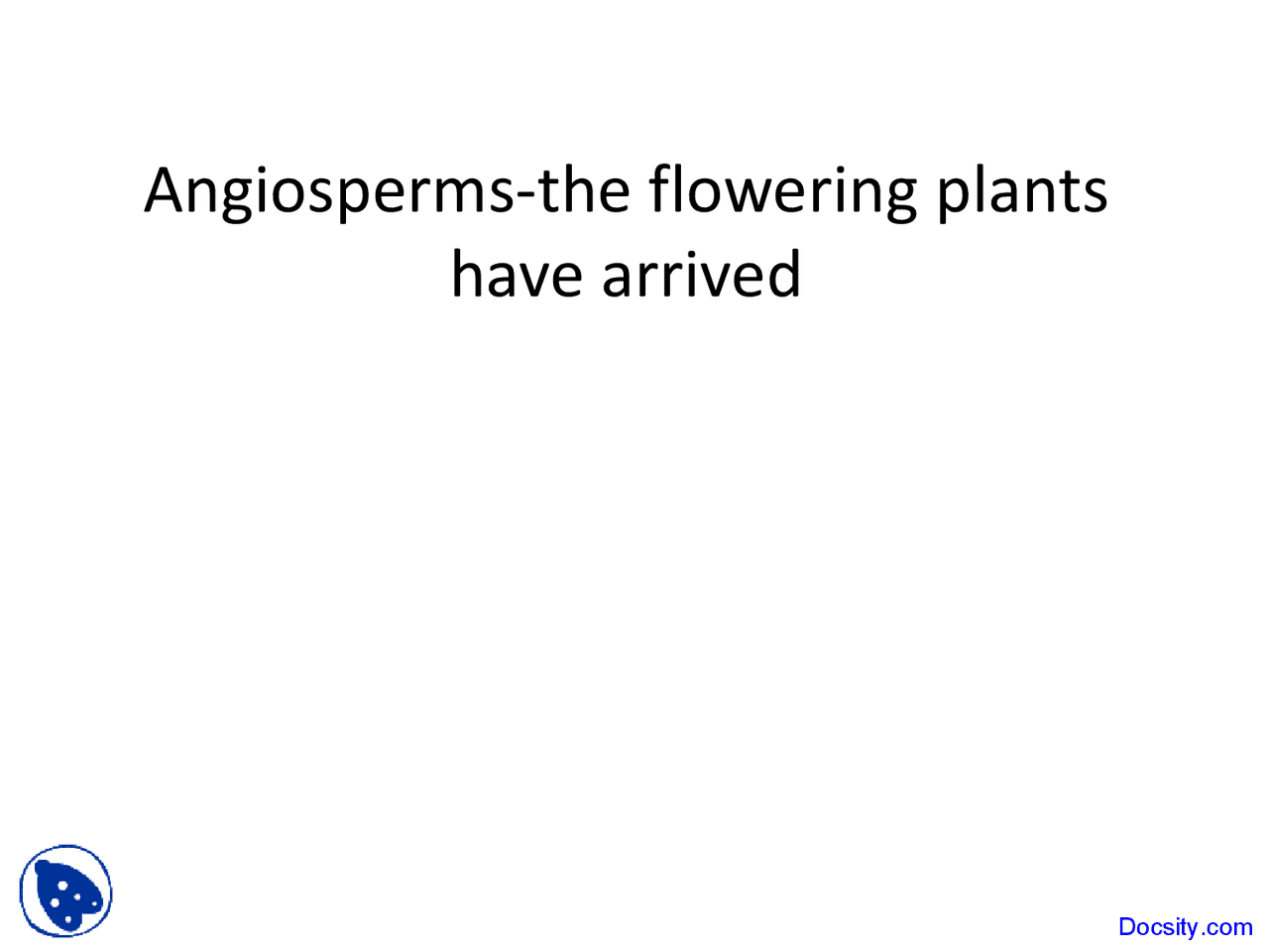 Angiosperms Ecosystem Processes Lecture Slides Docsity