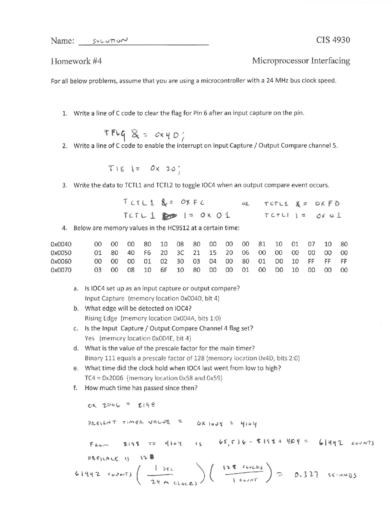 Homework 4 Solutions For Introduction To Robotics Cis 4930 Docsity