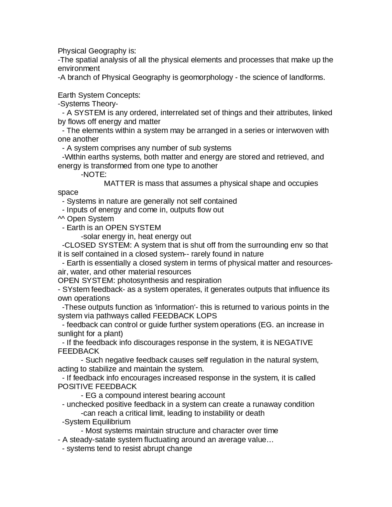 Test 1 Notes Physical Geography Geog 2051 Docsity