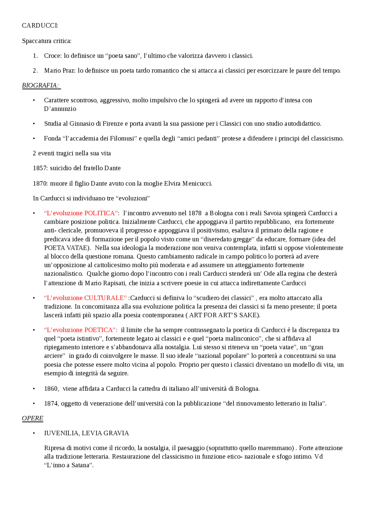 Carducci Docsity
