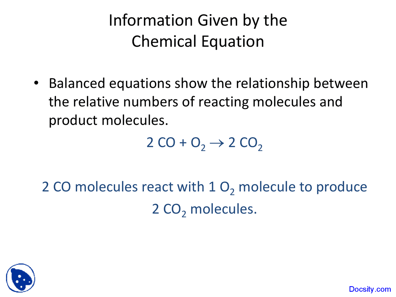 Chemical Equation - Introductory Chemistry - Lecture Slides | Slides ...
