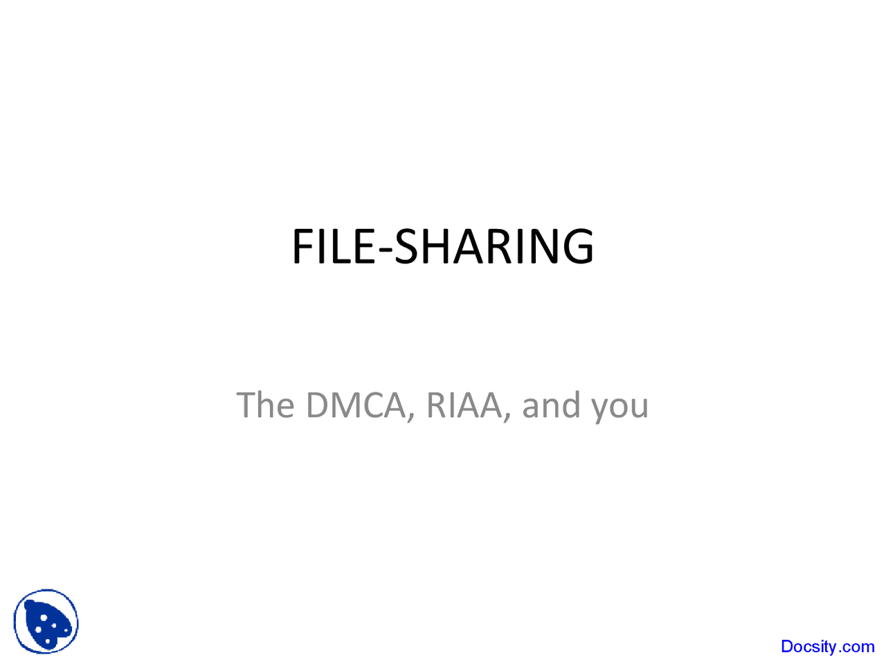 File Sharing Intellectual Property Lecture Slides Docsity
