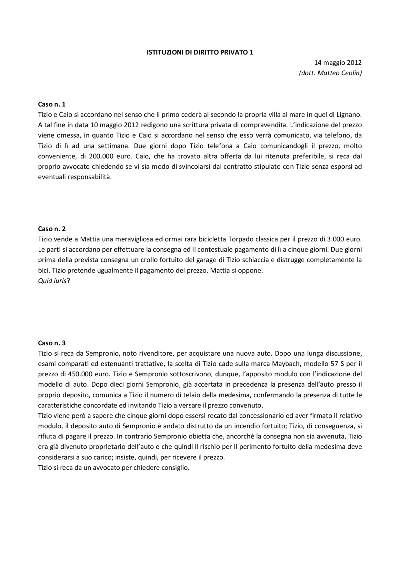 Compravendita Schema Diritto Civile Docsity