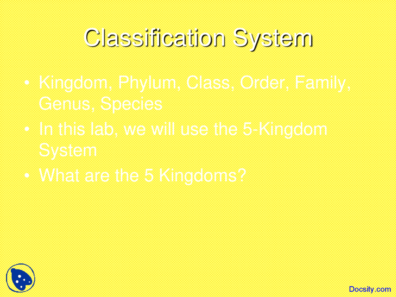 Classification System Biology Of Organisms Lecture Slides Docsity