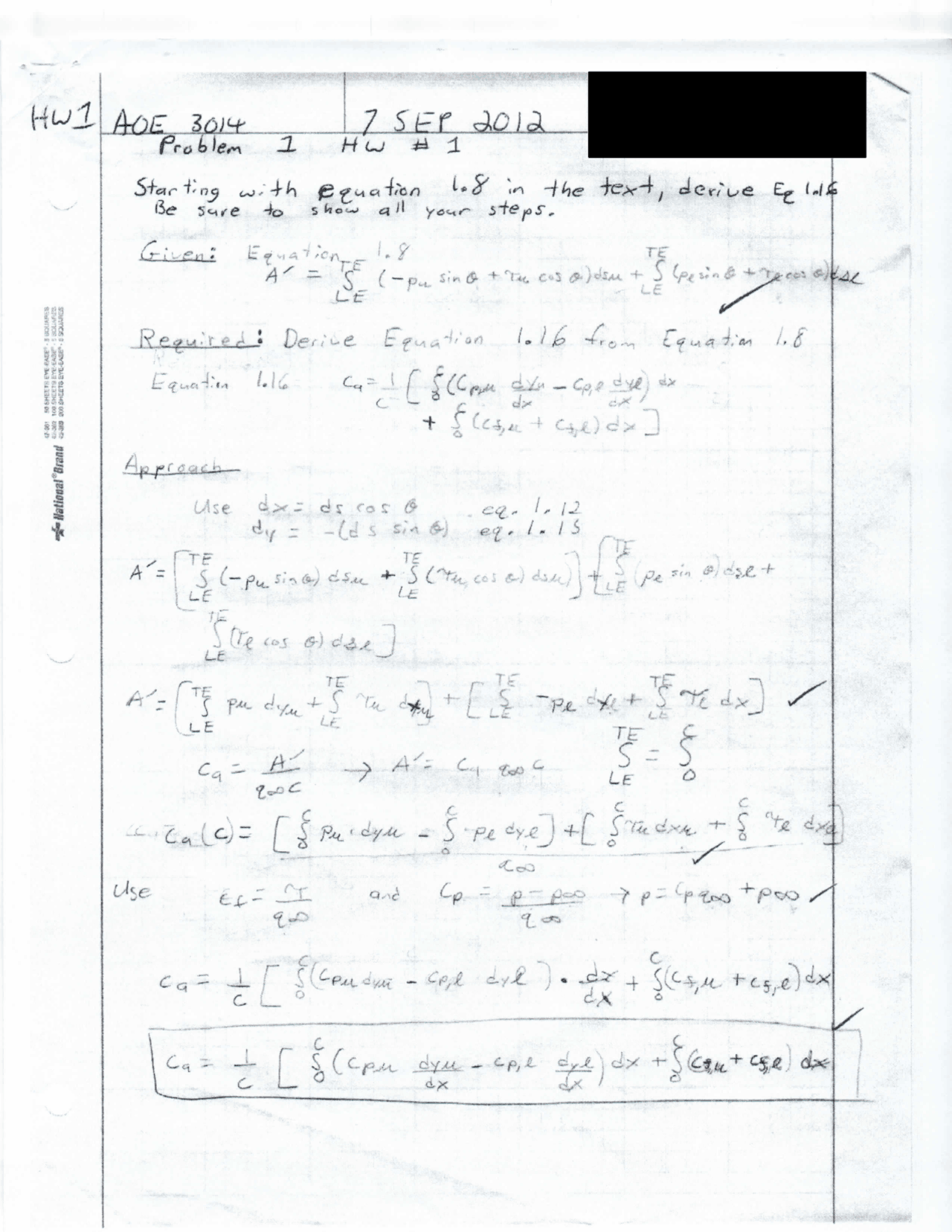 Homework 1 With Solution Hydrodynamics Aoe 3014 Docsity