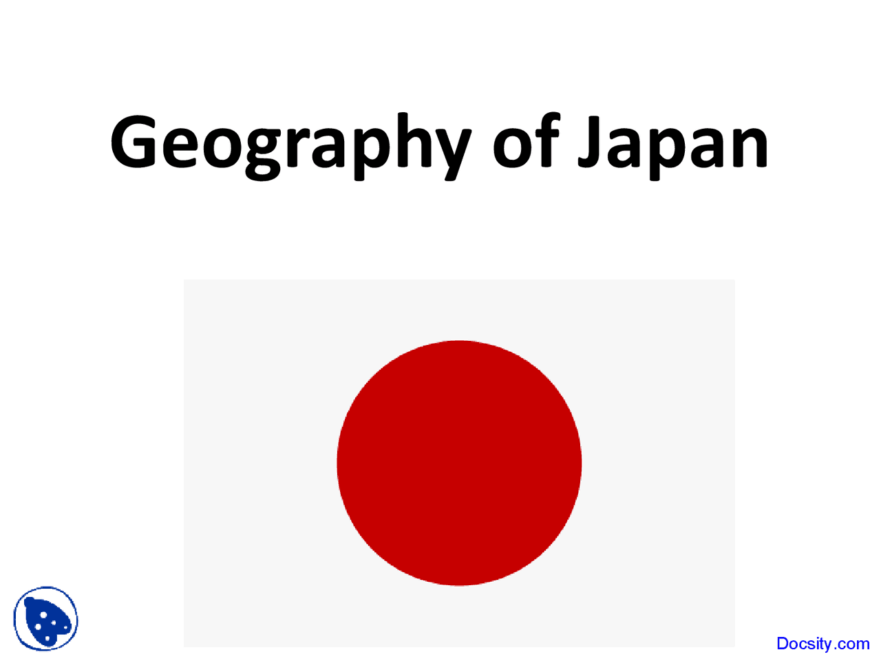 Geography of Japan - Global Studies - Lecture Slides - Docsity