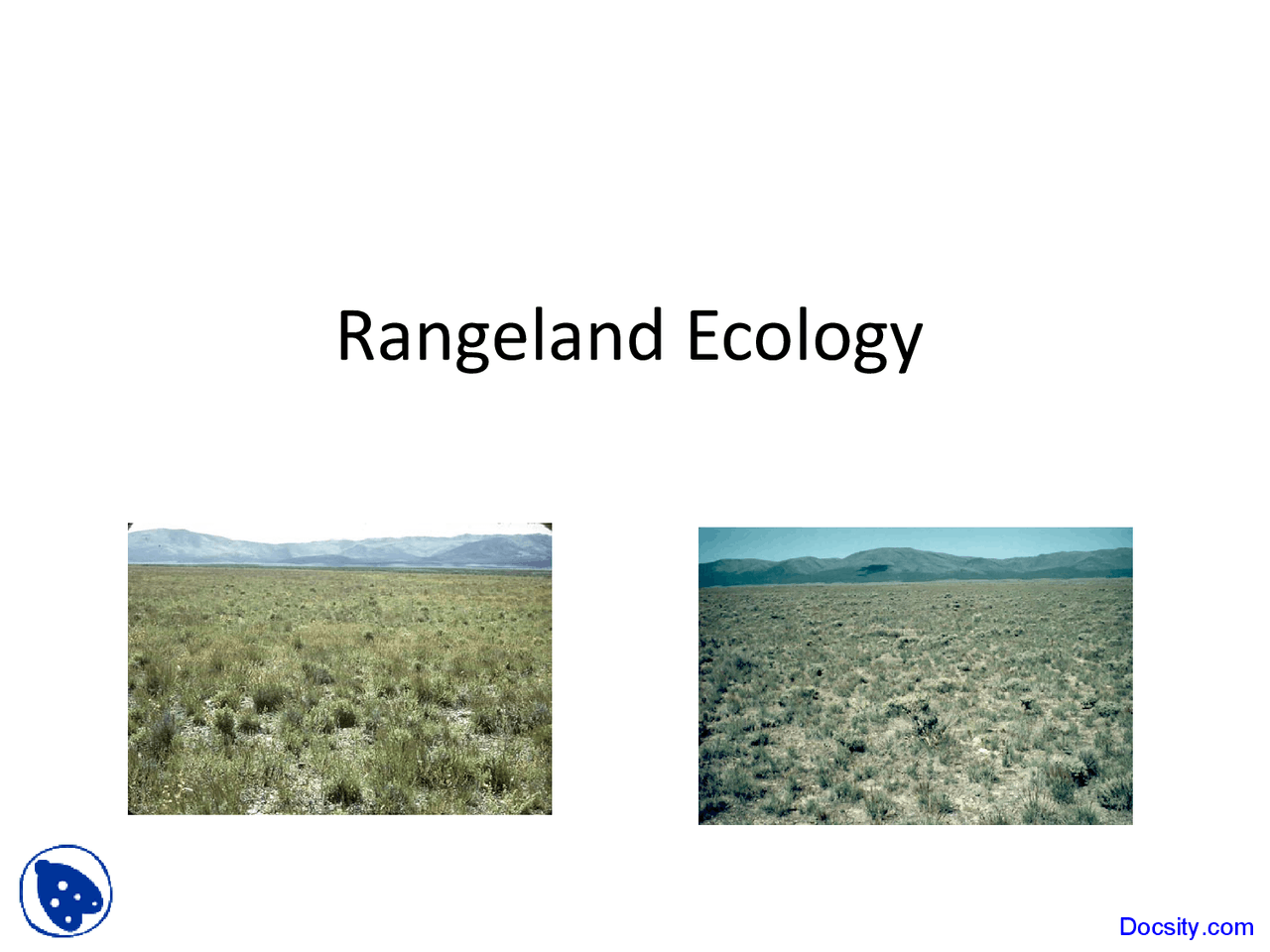 Rangeland Ecology Rangeland Principles Lecture Slides Docsity