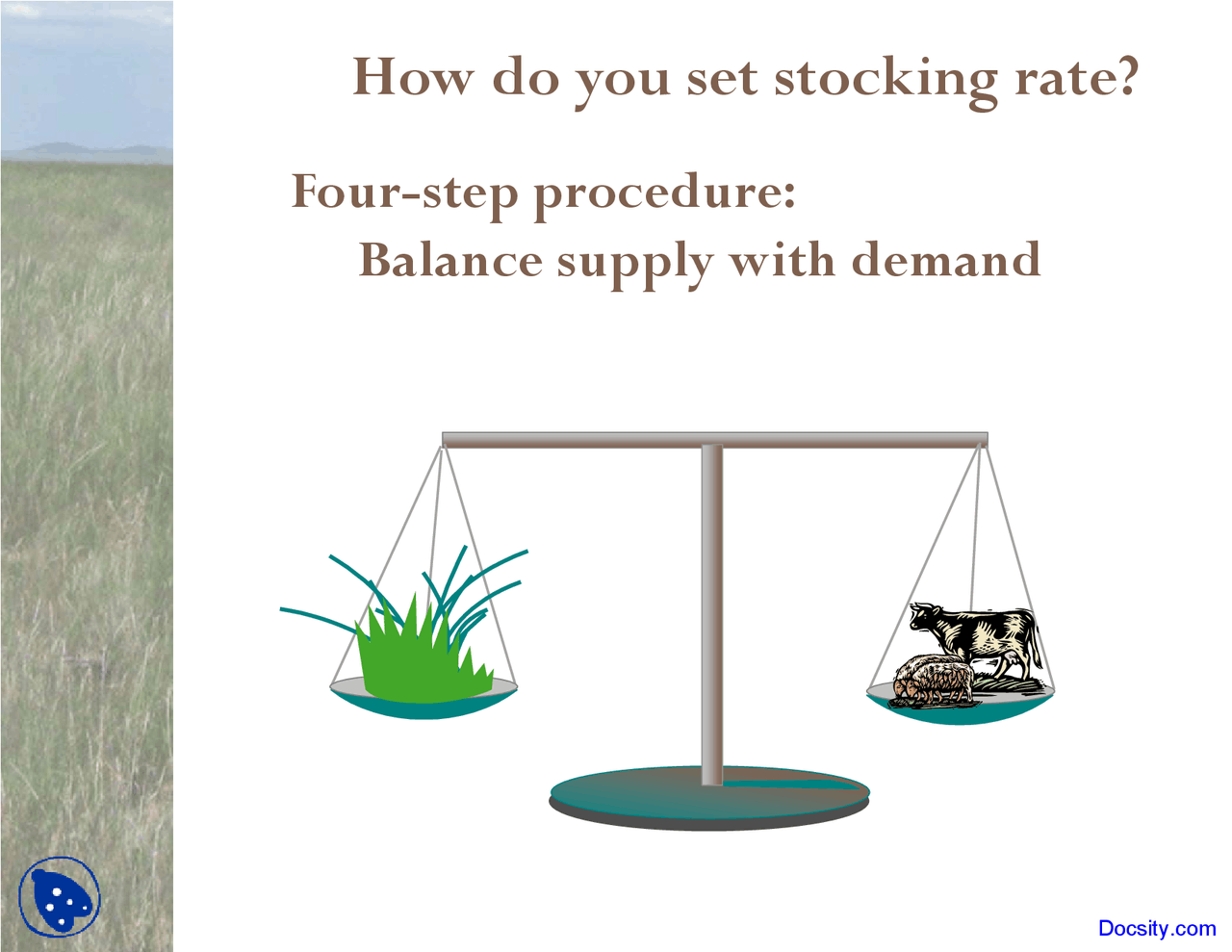 Set Stocking Rate Rangeland Principles Lecture Slides Docsity