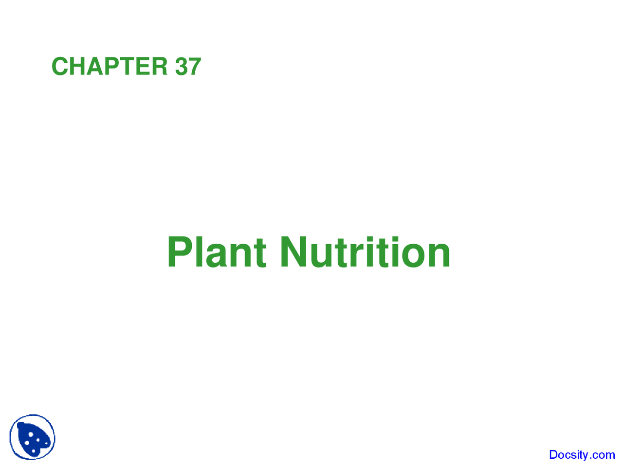 Plant Nutrition Introduction To Biology Lecture Slides Slides