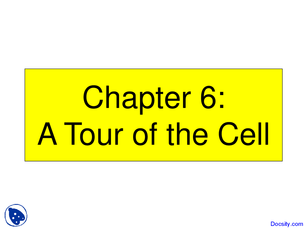 Tour of Cell - Introduction to Biology - Lecture Slides - Docsity