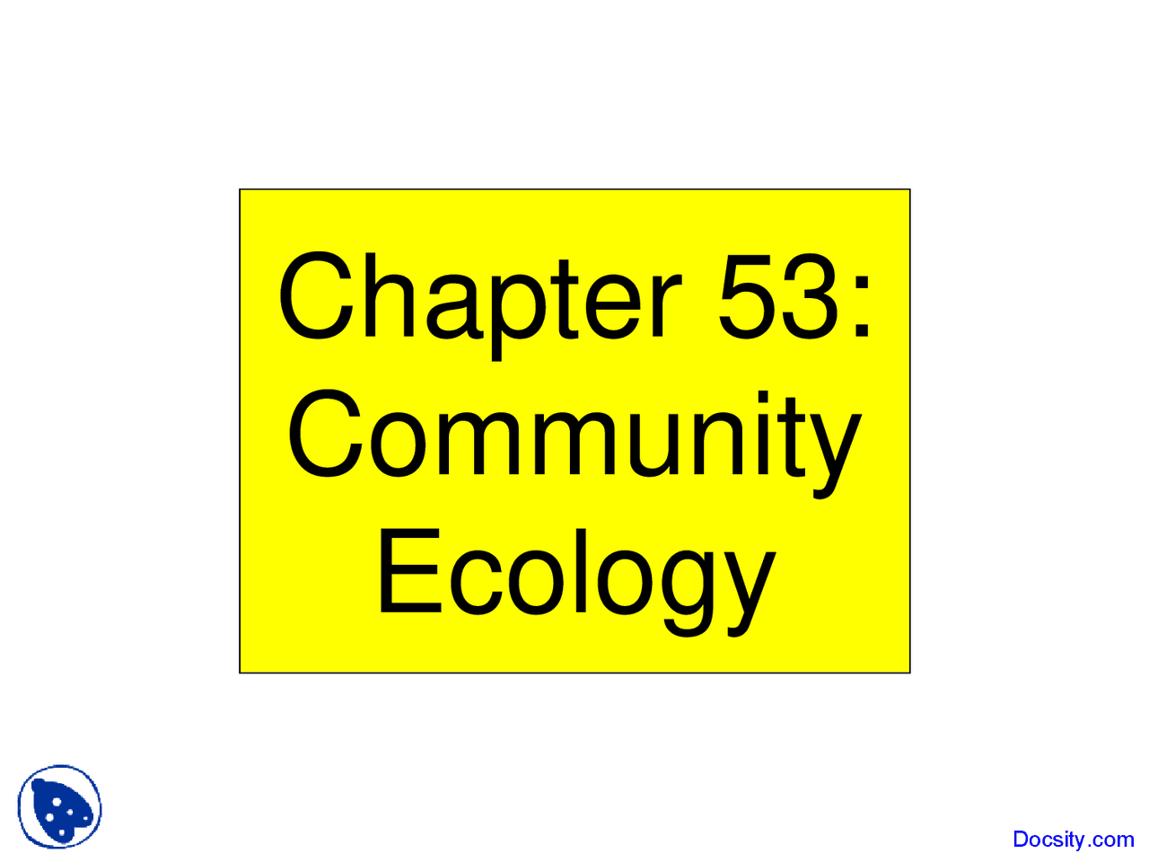 Community Ecology Introduction To Biology Lecture Slides Docsity