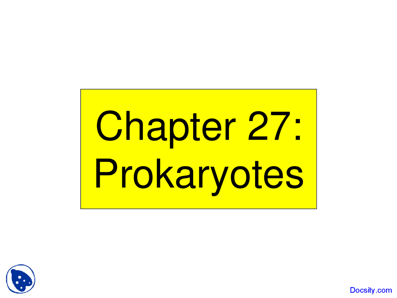 Prokaryotes Introduction To Biology Lecture Slides Docsity