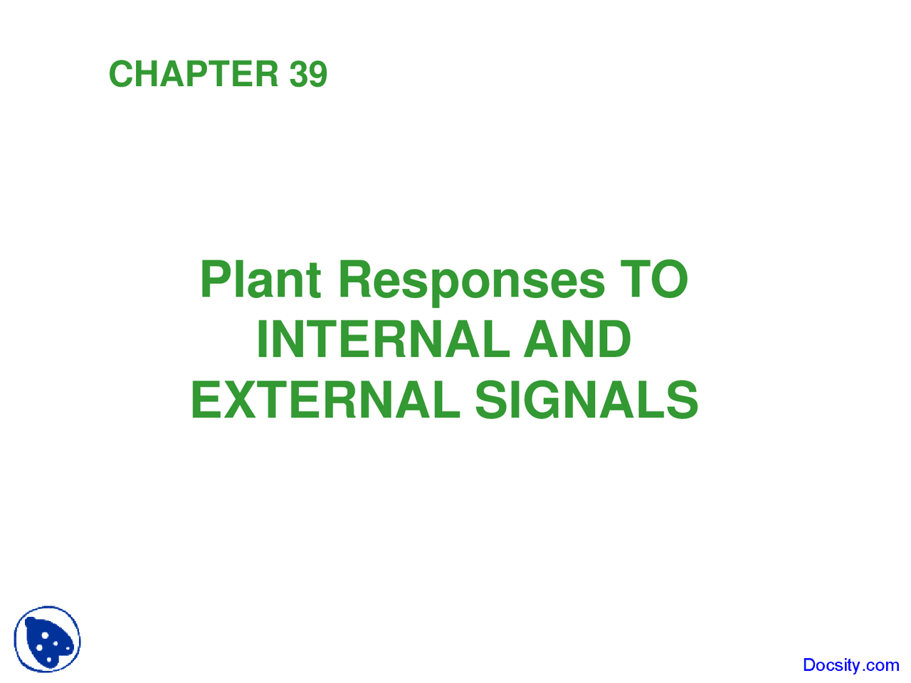 Plant Responses Introduction To Biology Lecture Slides Docsity