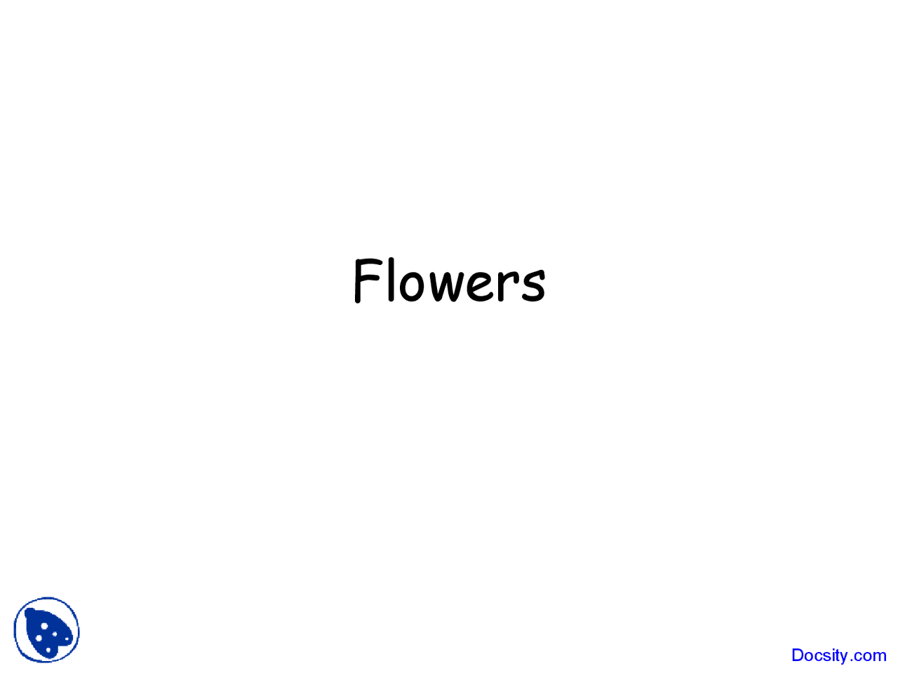 Flowers Horticulture Lecture Slides Docsity