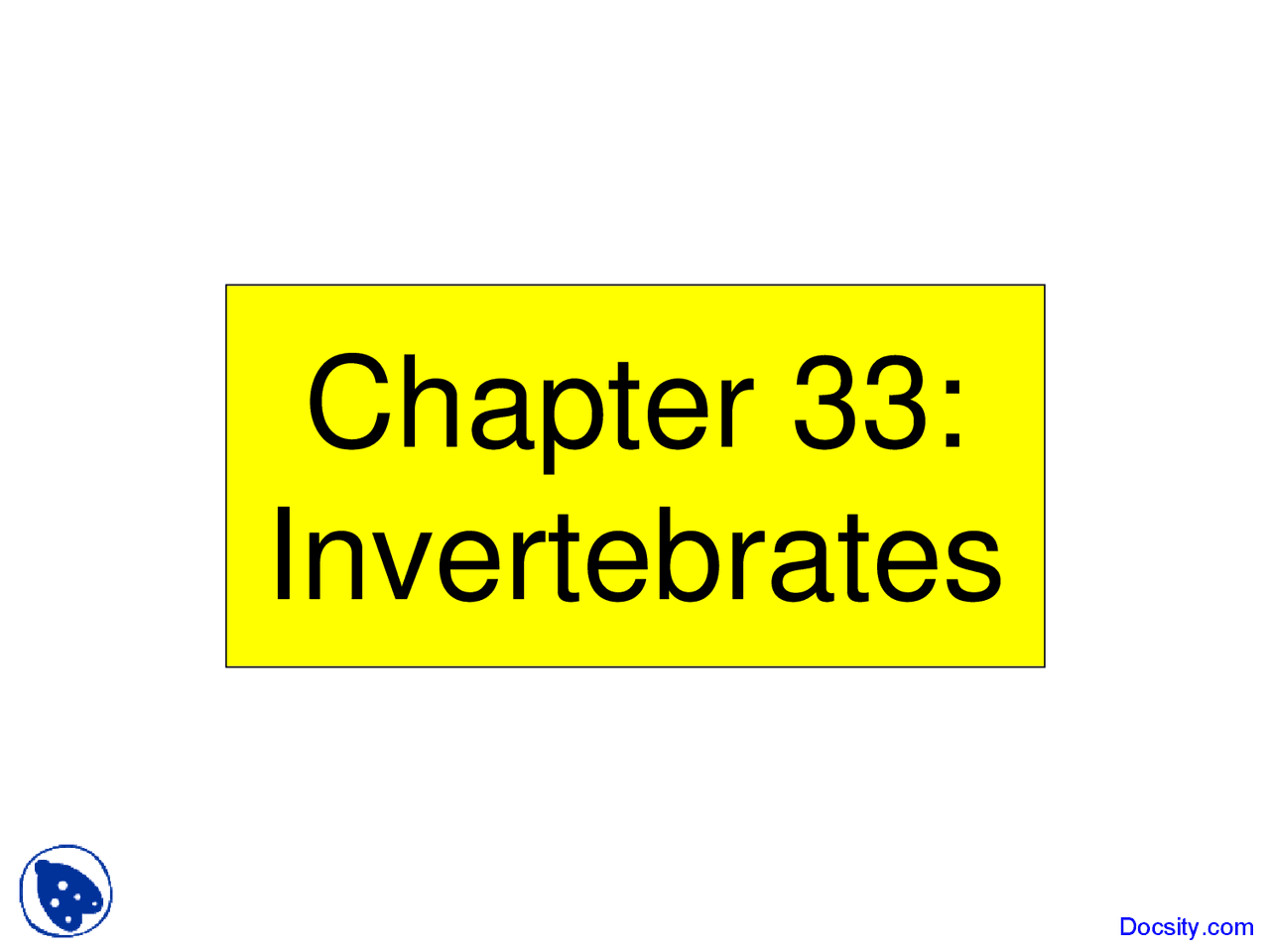 Invertebrates Introduction To Biology Lecture Slides Docsity