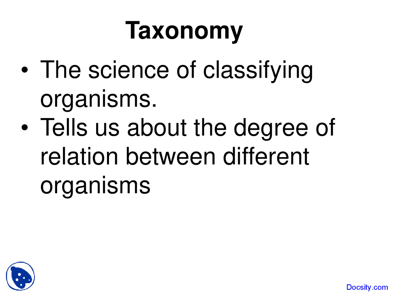 Science Of Classifying Organisms Introduction To Biology Lecture