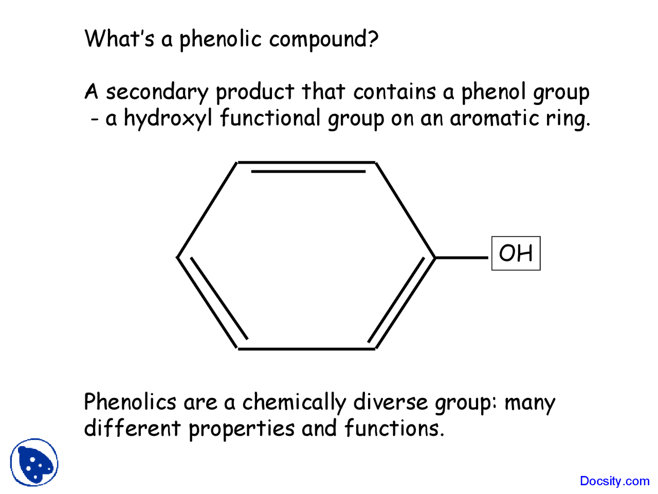 Phenolic Compound - Plant Physiology - Lecture Slides - Docsity