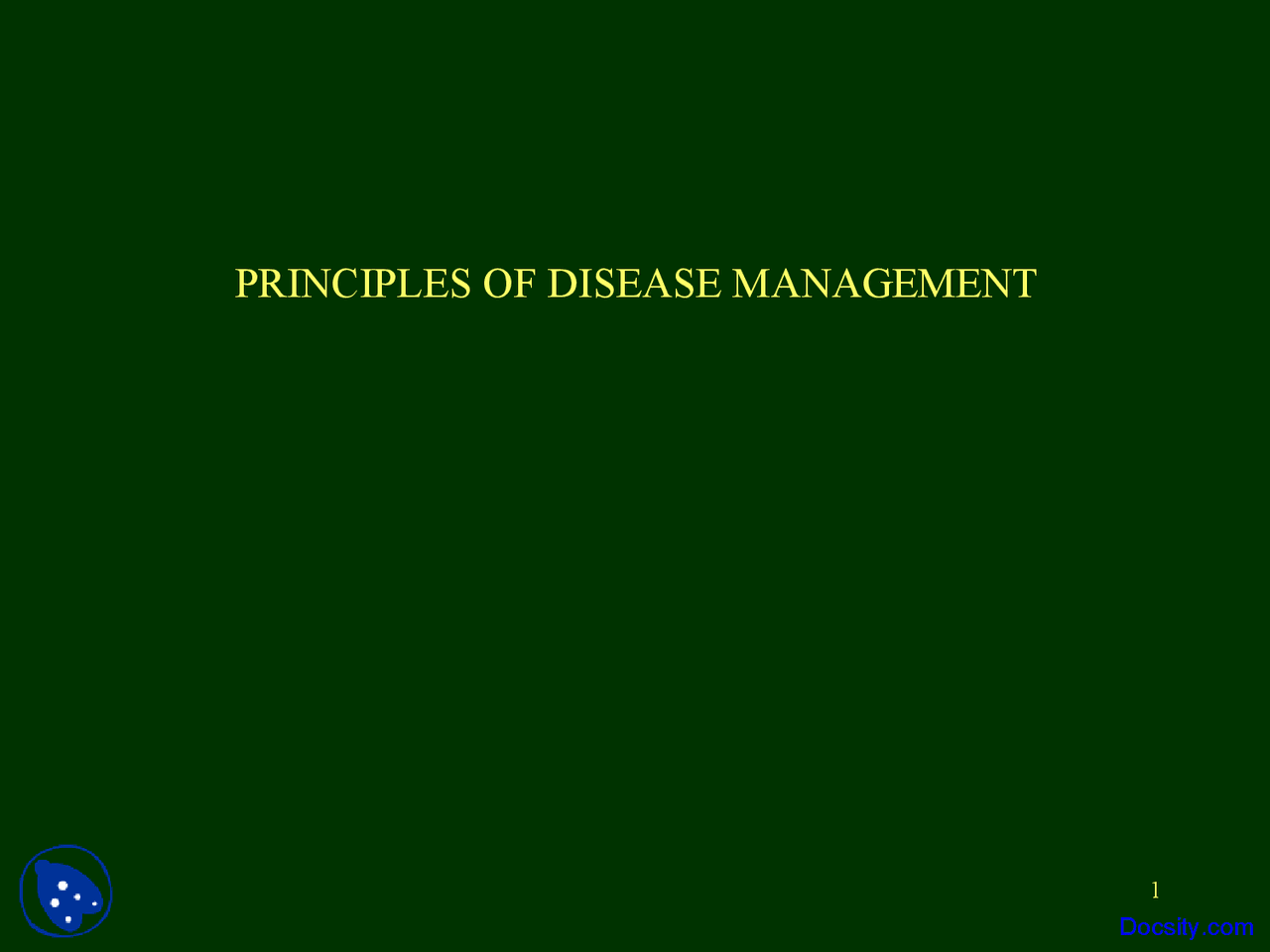 Principles of Disease Management - Urban Plant Protection - Lecture ...